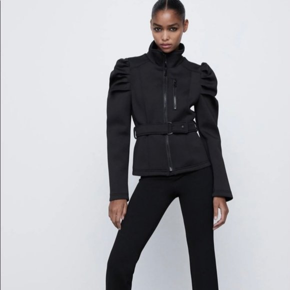 Zara | Jackets & Coats | Nwt Zara Neoprene Effect Jacket 434 S | Poshmark